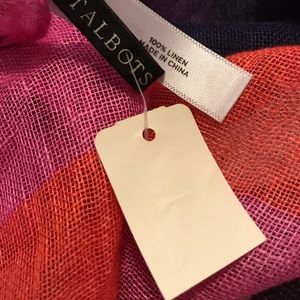 Talbots | Accessories | Talbots Multicolor Linen Scarf New | Poshmark